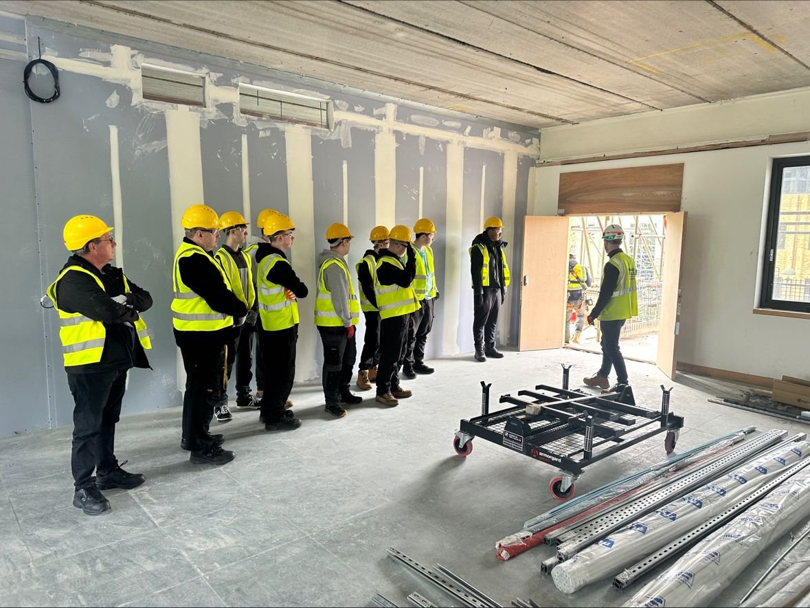 The CIC team welcome students to site | Morgan Sindall Construction